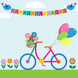 Colorful bike Royalty Free Vector Image - VectorStock