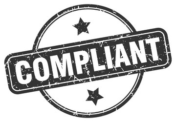 Compliant stamp label round grunge sign Royalty Free Vector
