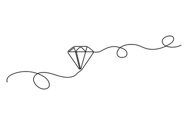 Simple Diamond Line Drawing