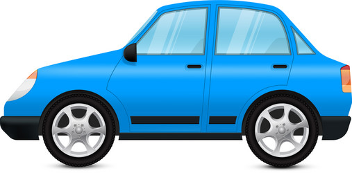 Small Blue Car Cartoon Royalty Free Vector Image