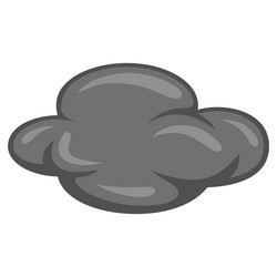 Grey cloud thunder storm fluffy cartoon drawing Vector Image