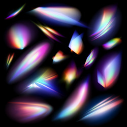Crystal rainbow light flare overlay effect Vector Image