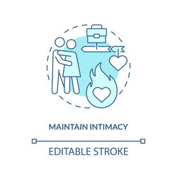 Maintain intimacy concept icon Royalty Free Vector Image