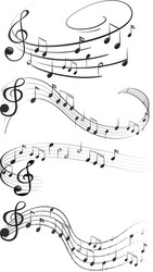 Set of music notes Royalty Free Vector Image - VectorStock