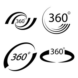 360 degree logos Royalty Free Vector Image - VectorStock
