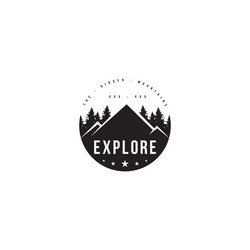 Explore discover hike Royalty Free Vector Image