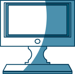 Computer conitor icon pc desktop display symbol Vector Image