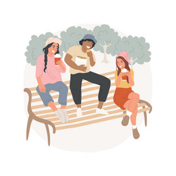 Enjoying the meal isolated cartoon Royalty Free Vector Image