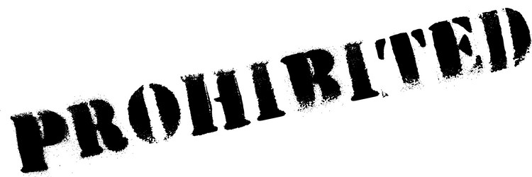 Prohibited rubber stamp Royalty Free Vector Image