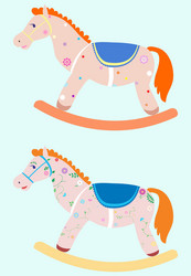 Baby shower rocking horse Royalty Free Vector Image
