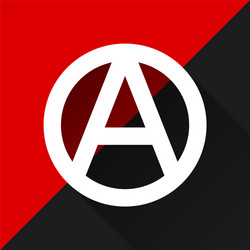 Anarchy sign isolated letter a in circle Vector Image
