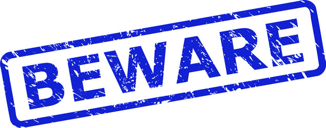 Warning seal with grunged surface and rounded Vector Image