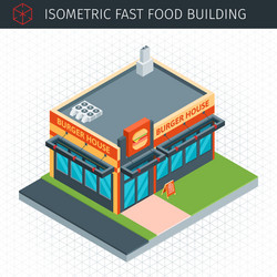 Fast food isometric icons set Royalty Free Vector Image