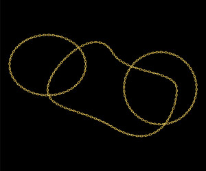 Golden chain collection - line link and broken Vector Image