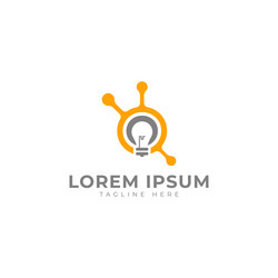 Light bulb and robotic with optical fiber Vector Image