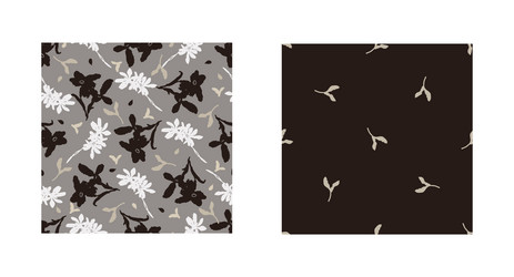Masculine floral pattern with organic Royalty Free Vector