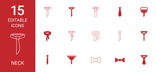 Neck icons Royalty Free Vector Image - VectorStock