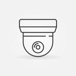 Cctv blue sign or icon in thin line style Vector Image