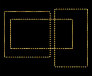 Golden chain collection - line link and broken Vector Image