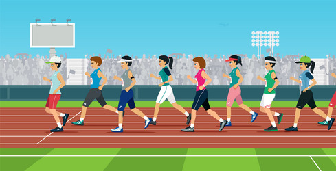 Marathon run Royalty Free Vector Image - VectorStock