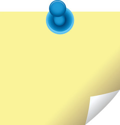 Paper sheet note with pin metallic Royalty Free Vector Image