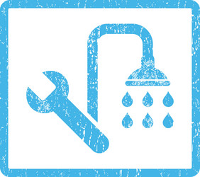 Wrench icon rubber watermark Royalty Free Vector Image