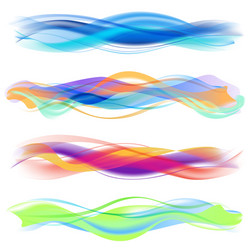 Abstract flame wave set Royalty Free Vector Image