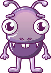 Scared ant insect cartoon Royalty Free Vector Image