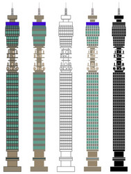 Blackpool tower in front view Royalty Free Vector Image