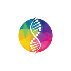Science genetics logo design Royalty Free Vector Image