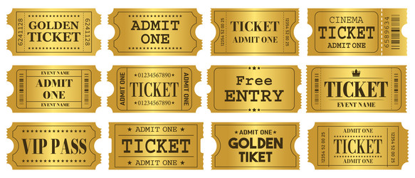 Editable Golden Ticket Template