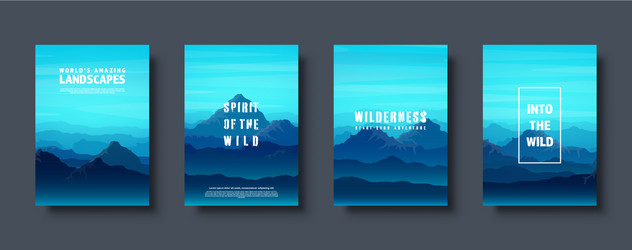 Cover landscape mountain Royalty Free Vector Image