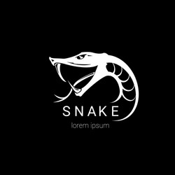Snake simple logo design element Royalty Free Vector Image