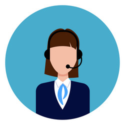 Call center worker saying hi in different Vector Image