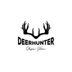 Wild deer outdoor hunter vintage logo Royalty Free Vector