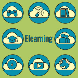 Edtech icon set Royalty Free Vector Image - VectorStock