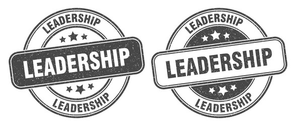 Leadership stamp leadership label round grunge Vector Image