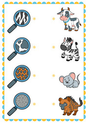 Matching game education for children find Vector Image