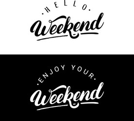 Hello wednesday hand written lettering Royalty Free Vector