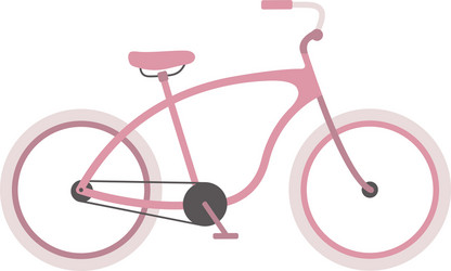 Stylish womens pink bicycle isolated on white Vector Image