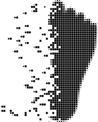Human footprint damaged pixel icon Royalty Free Vector Image