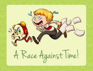 A race against time Royalty Free Vector Image - VectorStock