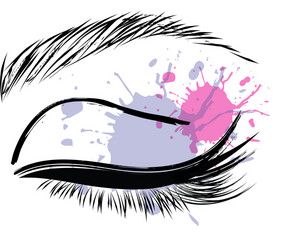 Eye Splash Lash Vector Images (70)