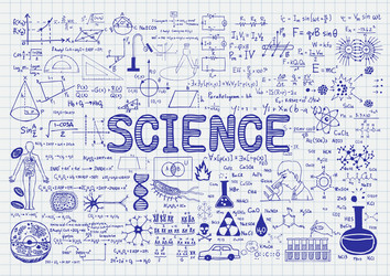 Science on chalkboard Royalty Free Vector Image