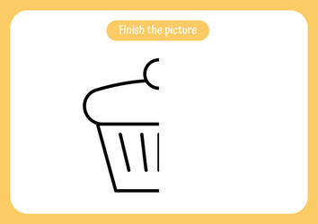 Finish picture ladybug educational game Royalty Free Vector