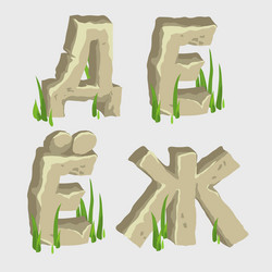 Russian alphabet four letters of series Royalty Free Vector