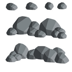 Stones cartoon rock mountains flagstone rocky Vector Image