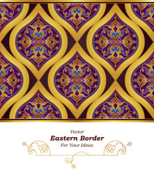 Golden border in eastern style Royalty Free Vector Image
