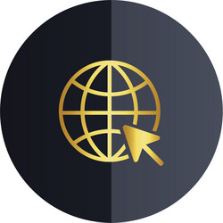 Location icon black circle background image Vector Image