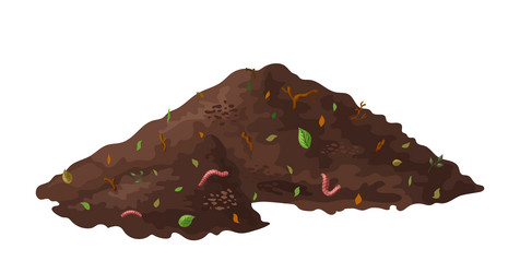 Organic soil heap for compost garden recycling Vector Image